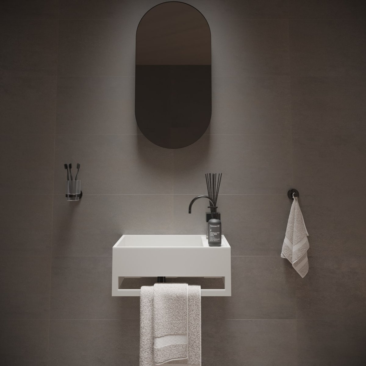 Ideavit SolidCube Håndvask 50x30cm - Mathvid Solid Surface