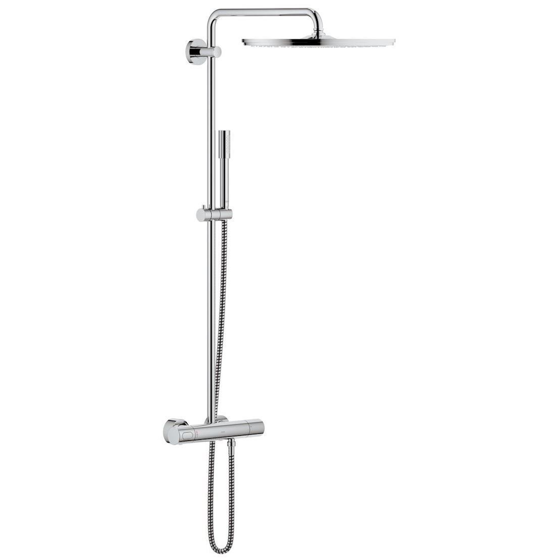 GROHE Rainshower 400 brusesystem med termostat, krom - Brusesystemer ...